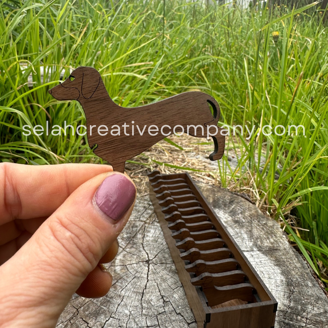 Wooden Dachshund Bobbin Set – Selah Creative Company